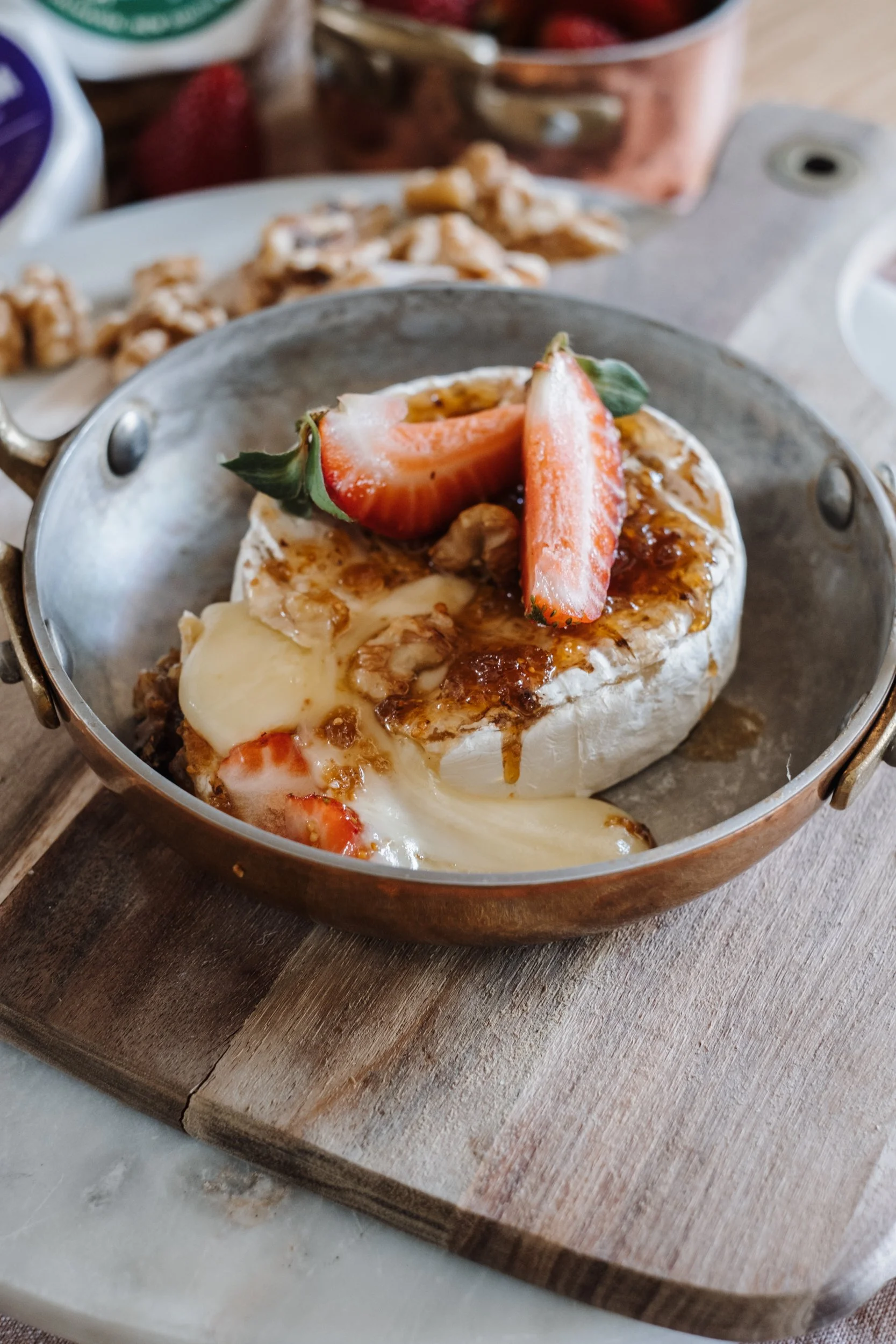 Strawberry, Fig and Walnut Baked Brie — Unicorn Cheese