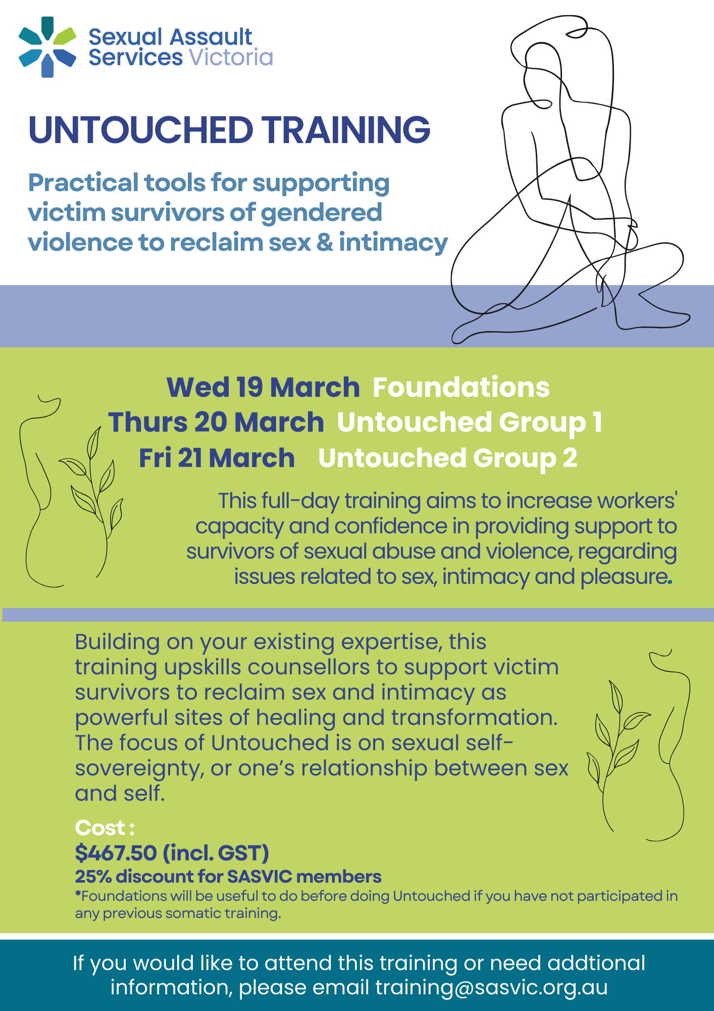 SASVic's training offering — Sexual Assault Services Victoria