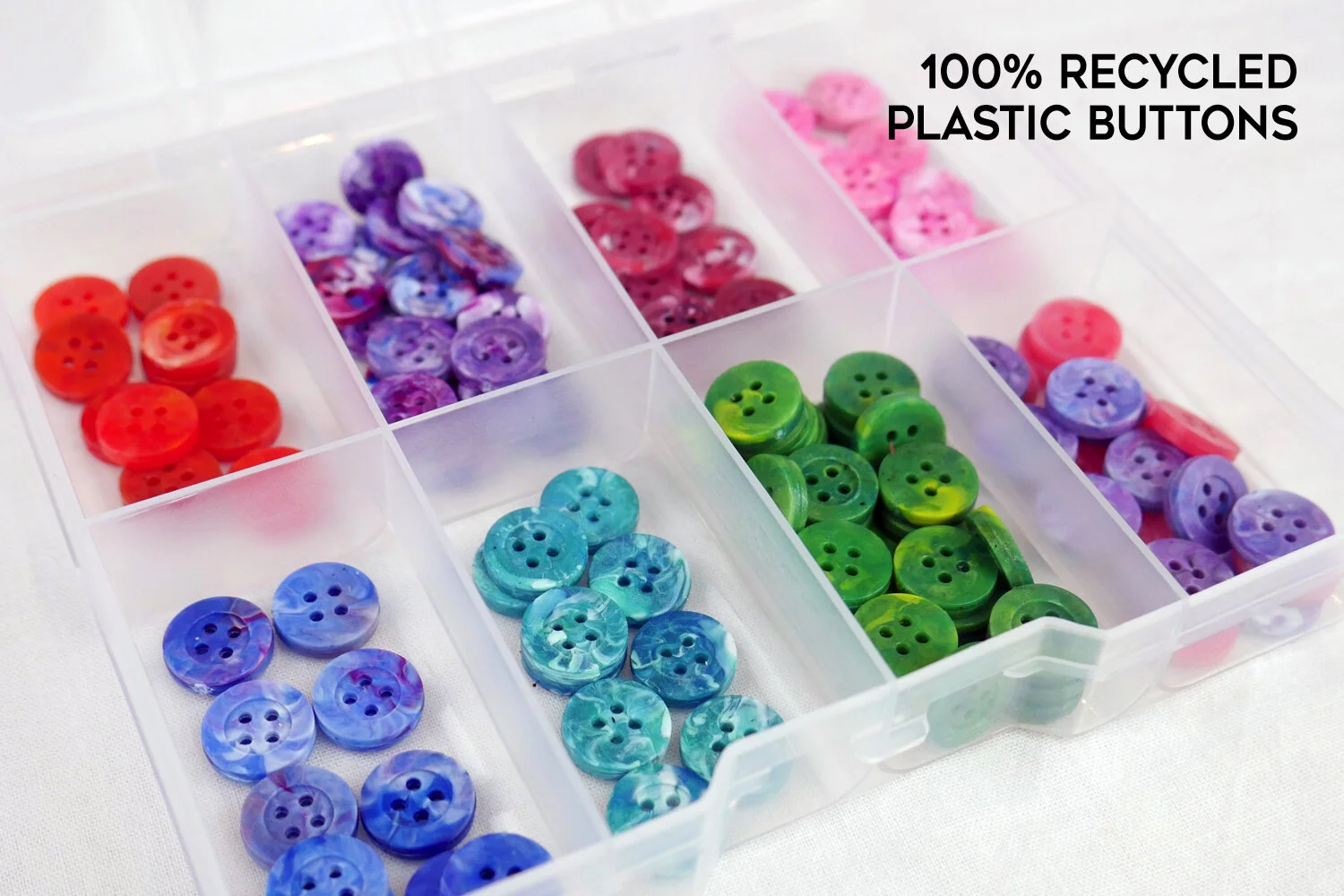 Buttons made from 100% Recycled Plastic — Brothers Make