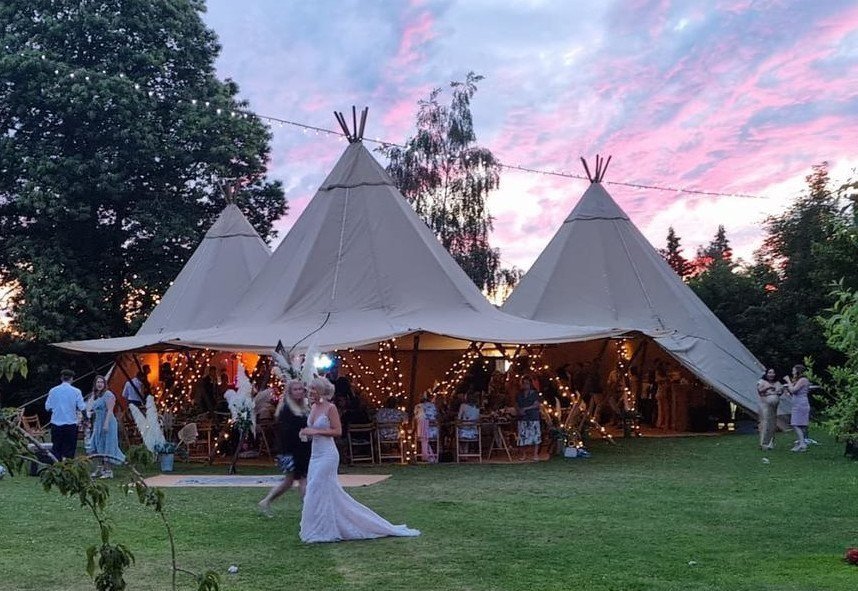 Tipi Tent Wedding Venue - Mill Farm Sandy — Blue Sky Tipis