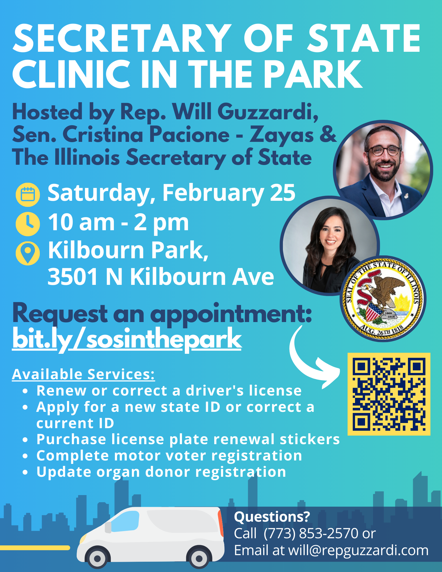 DMV Pop-up in the Park 🌲 — State Rep. Will Guzzardi