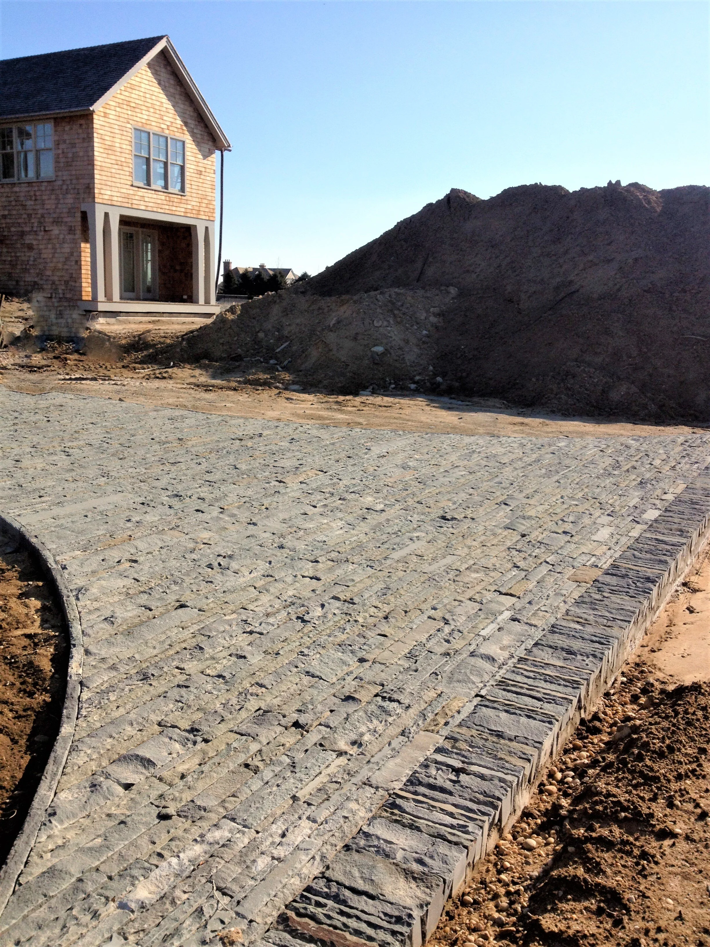 Hamptons Beautiful Driveway Construction & Masonry By — M.O.E. Masonry