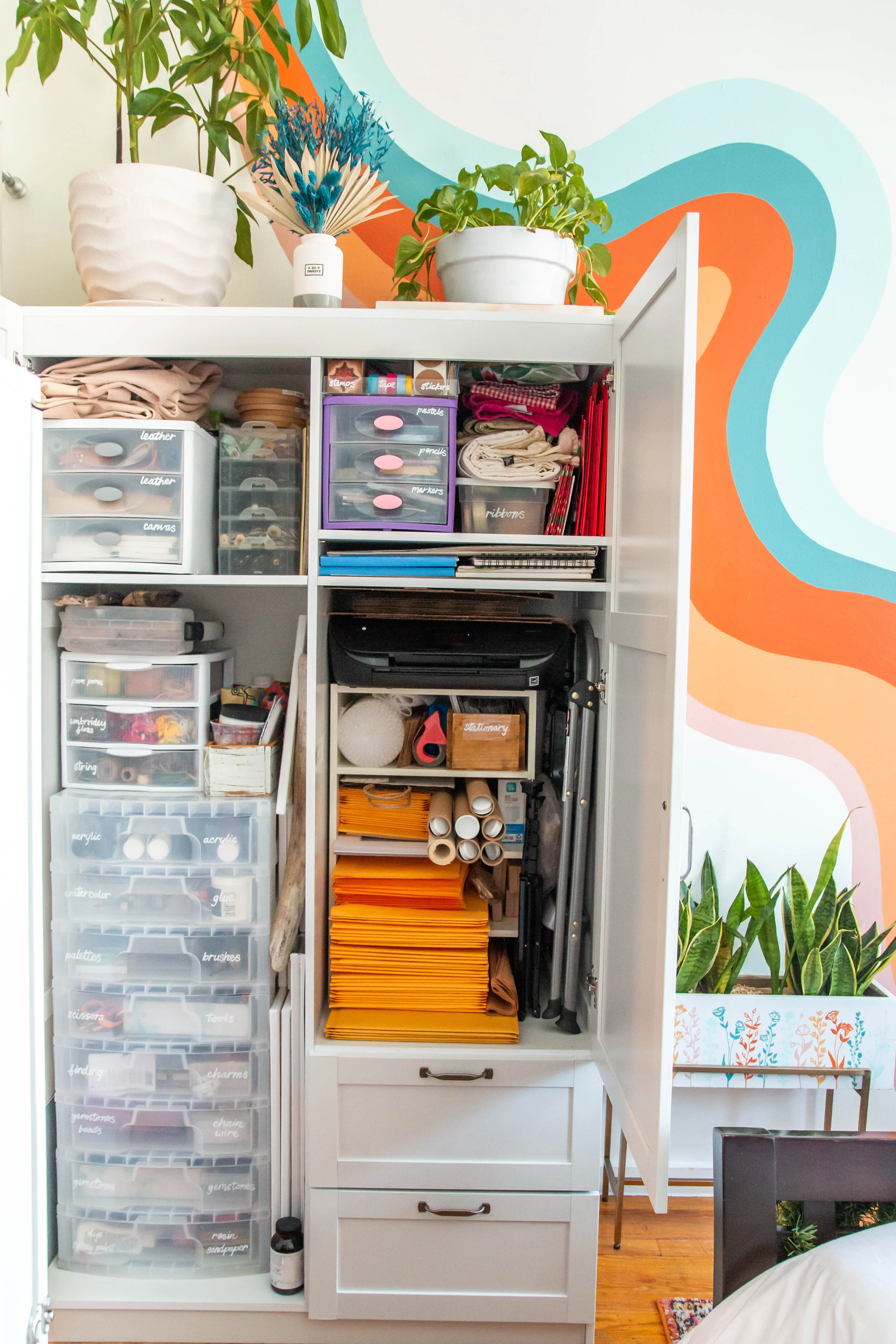 Art Supplies Storage Cabinet Makeover for a NYC Apartment Space ...