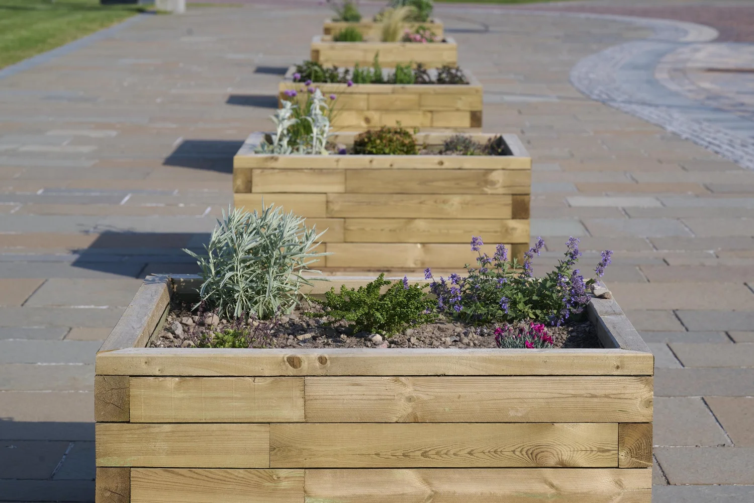 Inverness Campus - Moveable Planters — WoodBlocX Landscaping