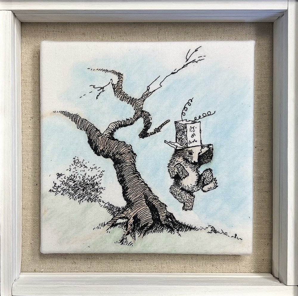 How to Build an Embroidery Shadow Box (Little Bear Edition) — ZEEBAM