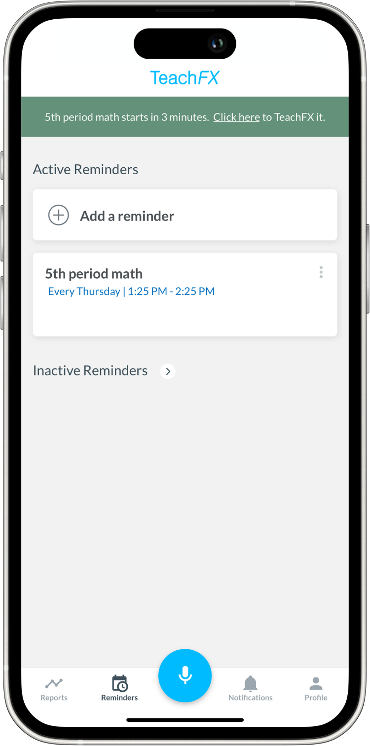New Reminders Make it Easier to TeachFX Your Class — TeachFX