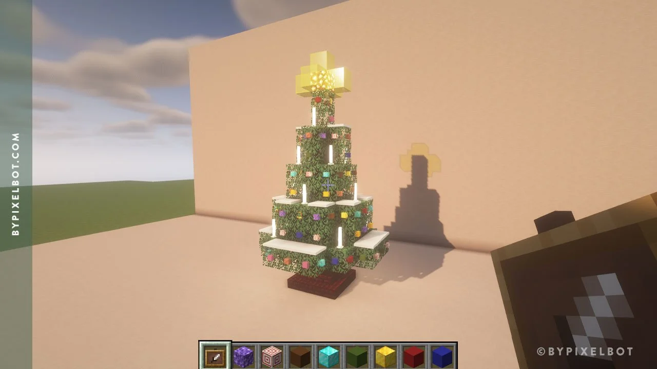 Minecraft Christmas Tree Build (Simple Tutorial) — ByPixelbot