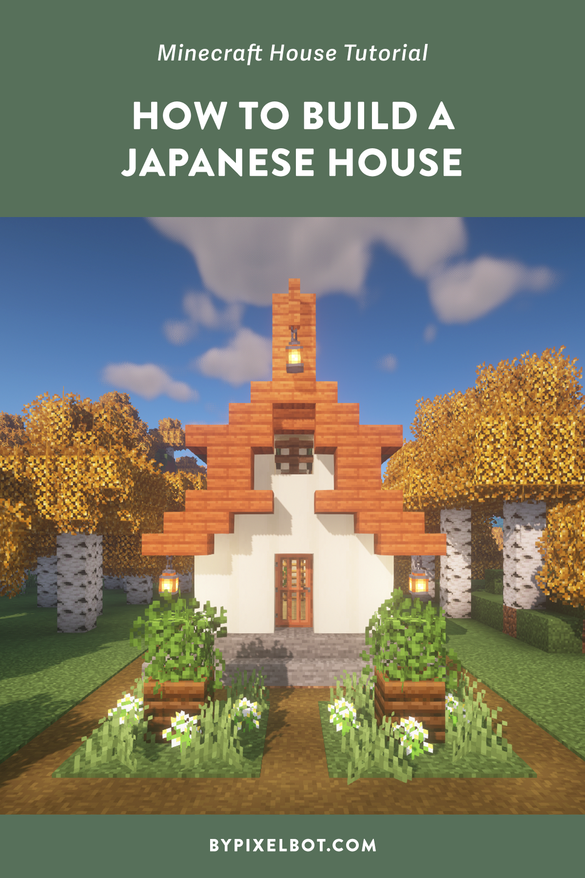 Minecraft: How to Build a Small, Japanese Style House — ByPixelbot