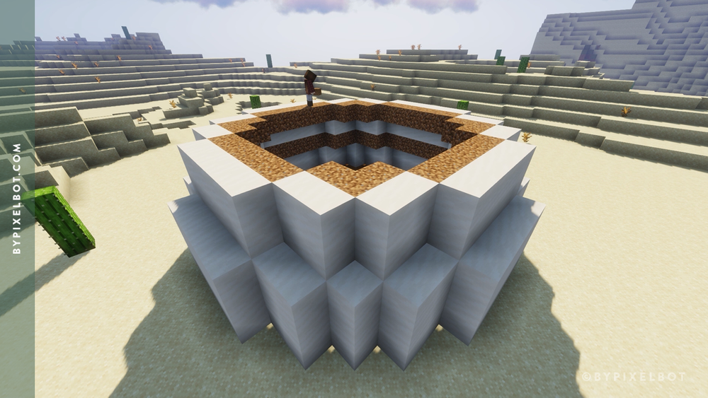 Minecraft: How to Build a Beautiful Dome Base in the Desert — ByPixelbot