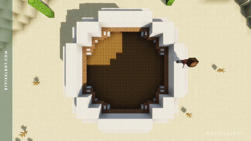 Minecraft: How to Build a Beautiful Dome Base in the Desert — ByPixelbot