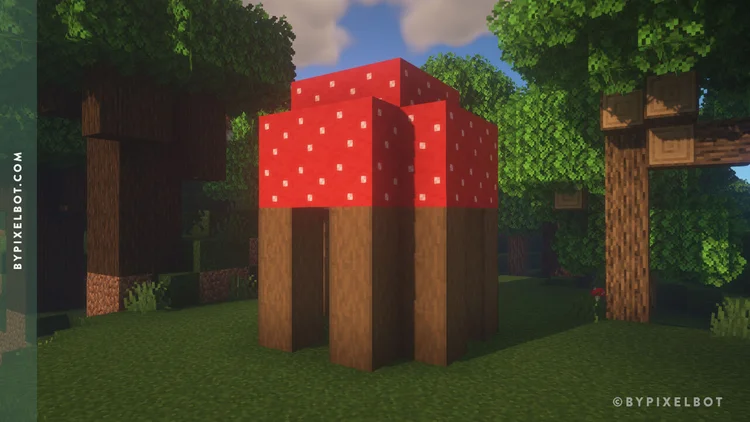 Minecraft: How to Build an Easy Mushroom House — ByPixelbot