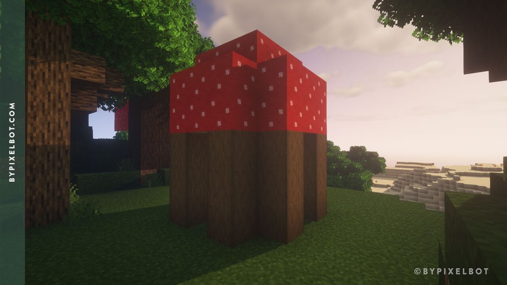 Minecraft: How to Build an Easy Mushroom House — ByPixelbot