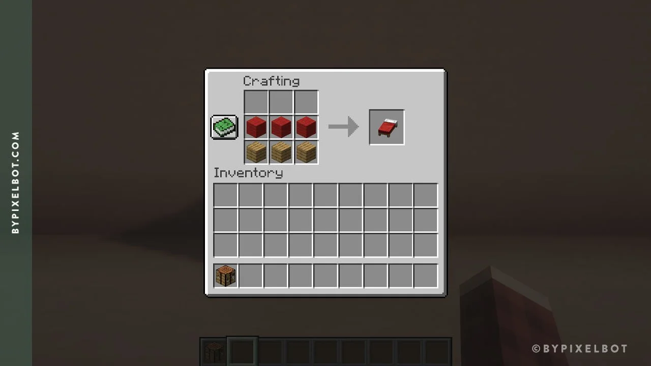 How to Make a Bed in Minecraft — ByPixelbot