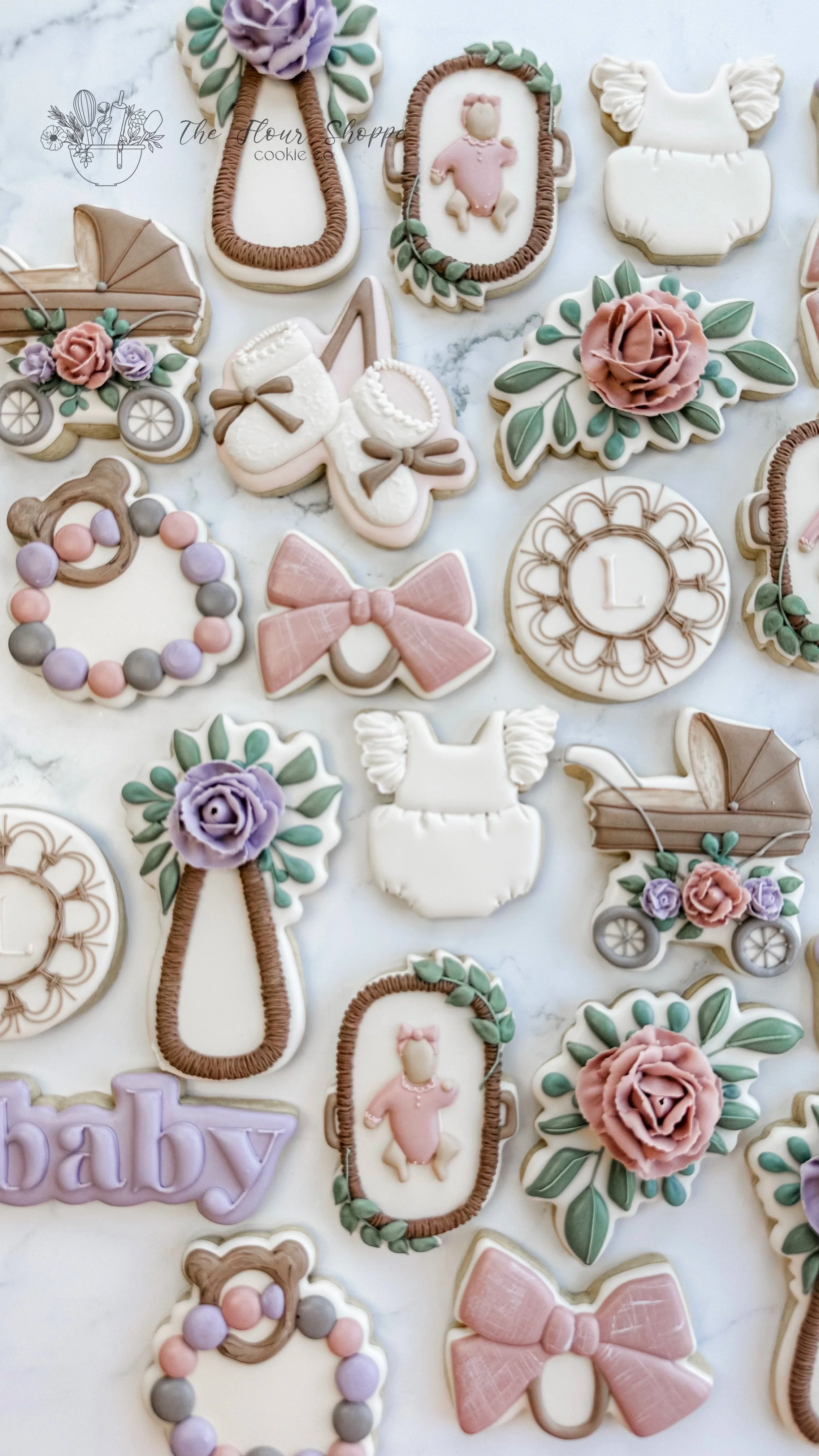 Omaha Nebraska Baby Shower Decorated Sugar Cookies — The Flour Shoppe ...