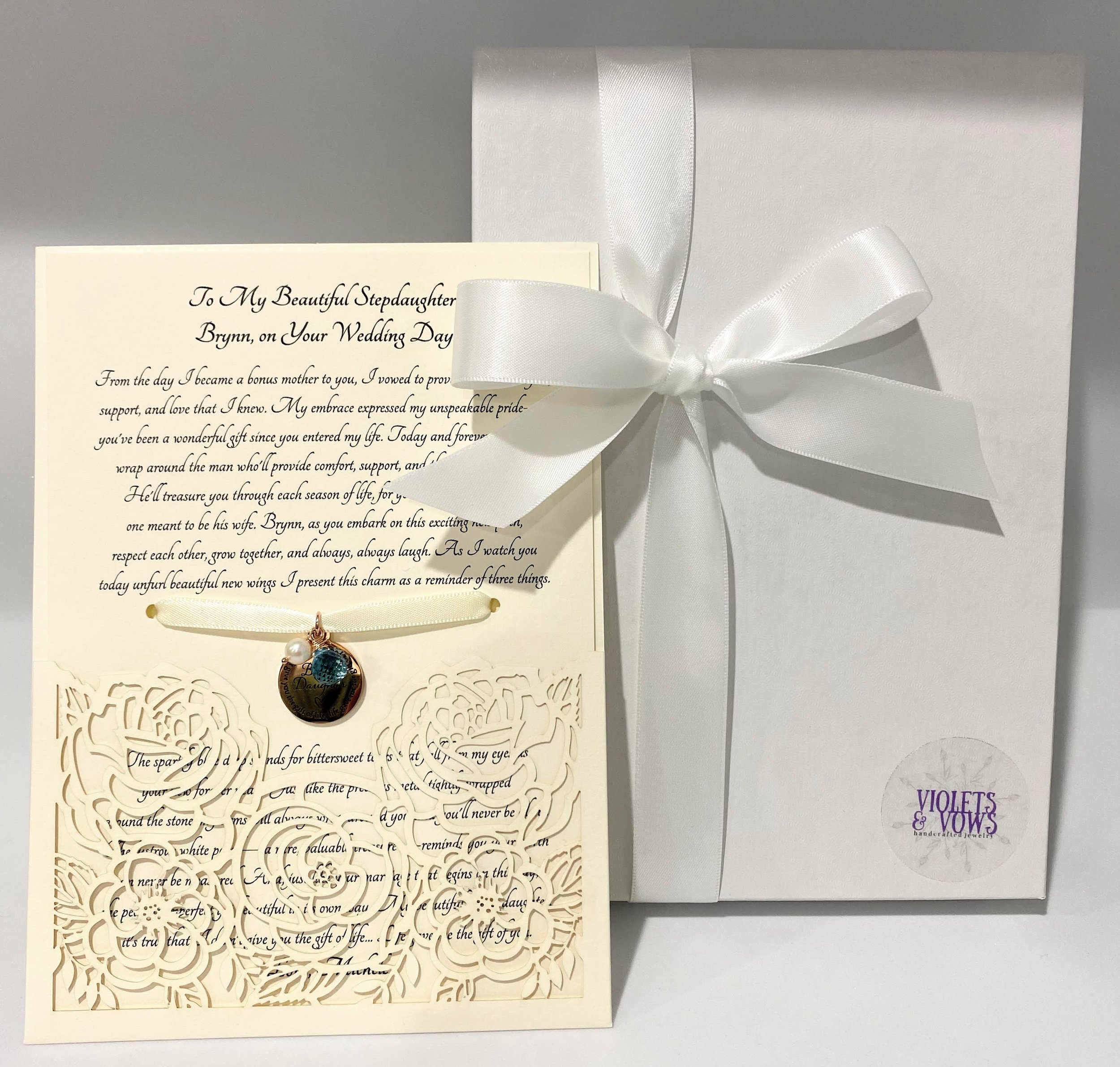 Bride Gift from Mom, Something Blue for Bride Daughter, Wedding Gift ...