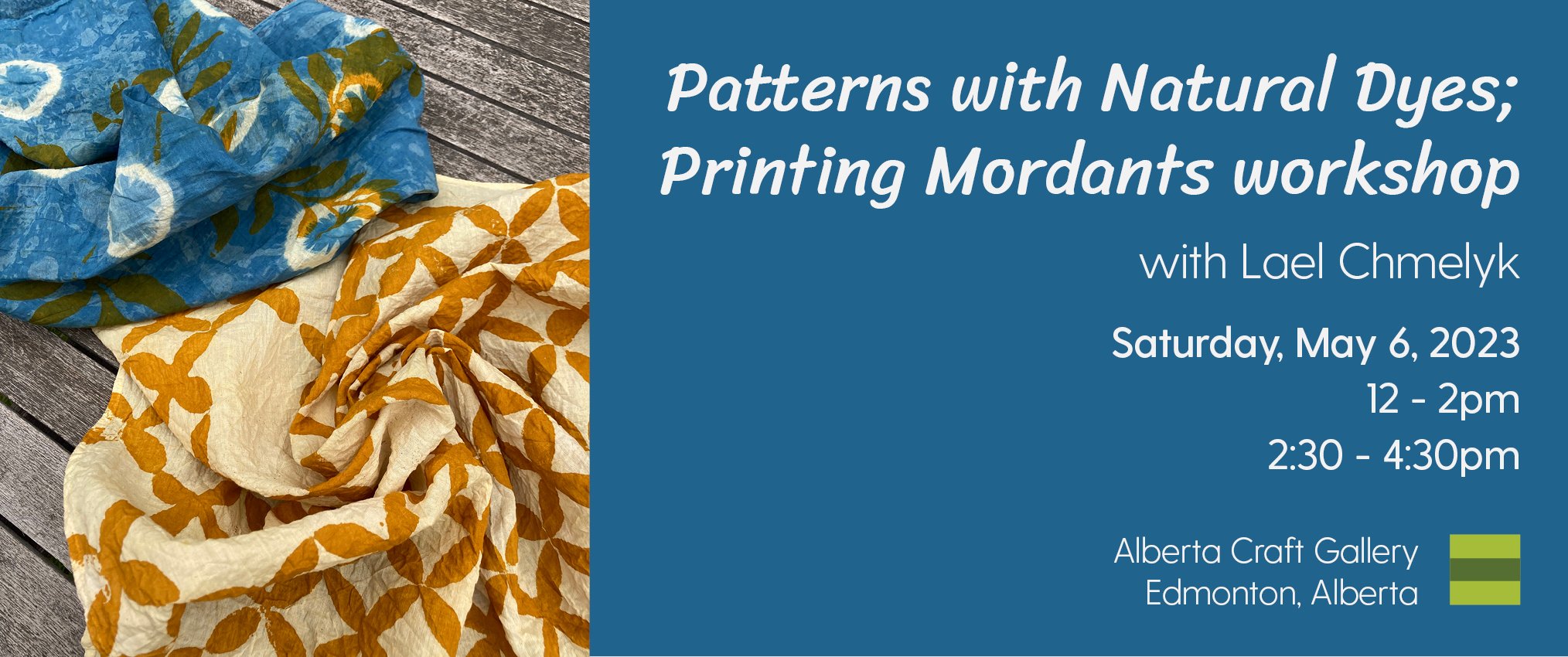 Patterns with Natural Dyes; Printing Mordants with Lael Chmelyk ...