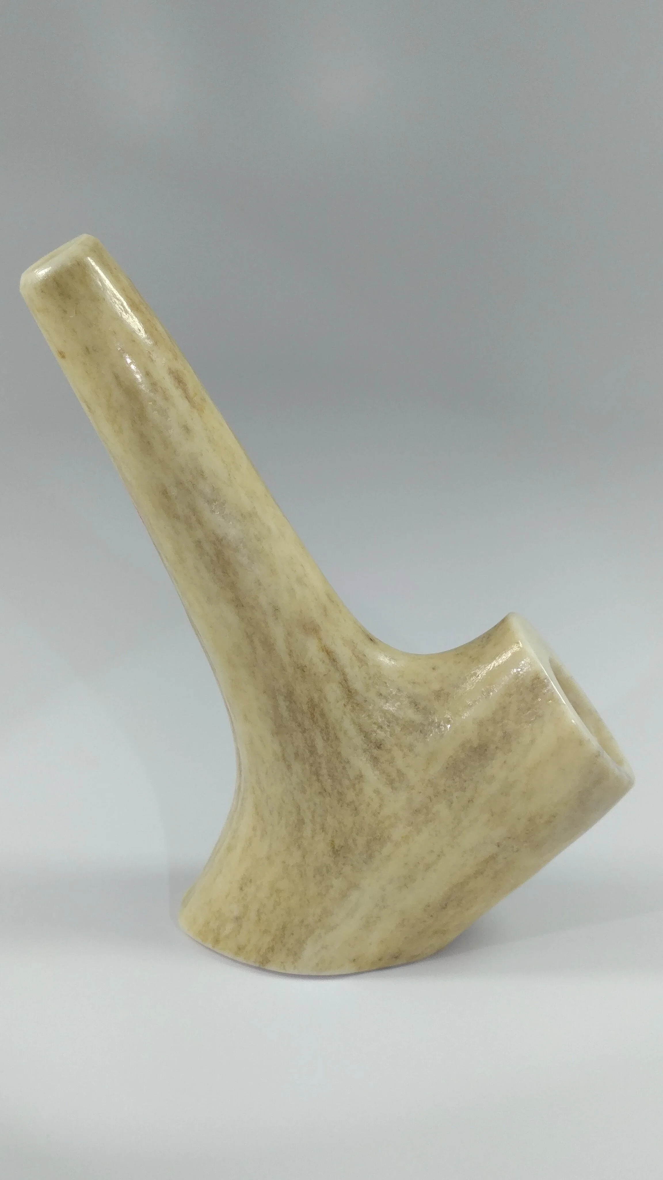 One of a Kind Custom Deer Antler Art Pipes with semi-precious stone ...