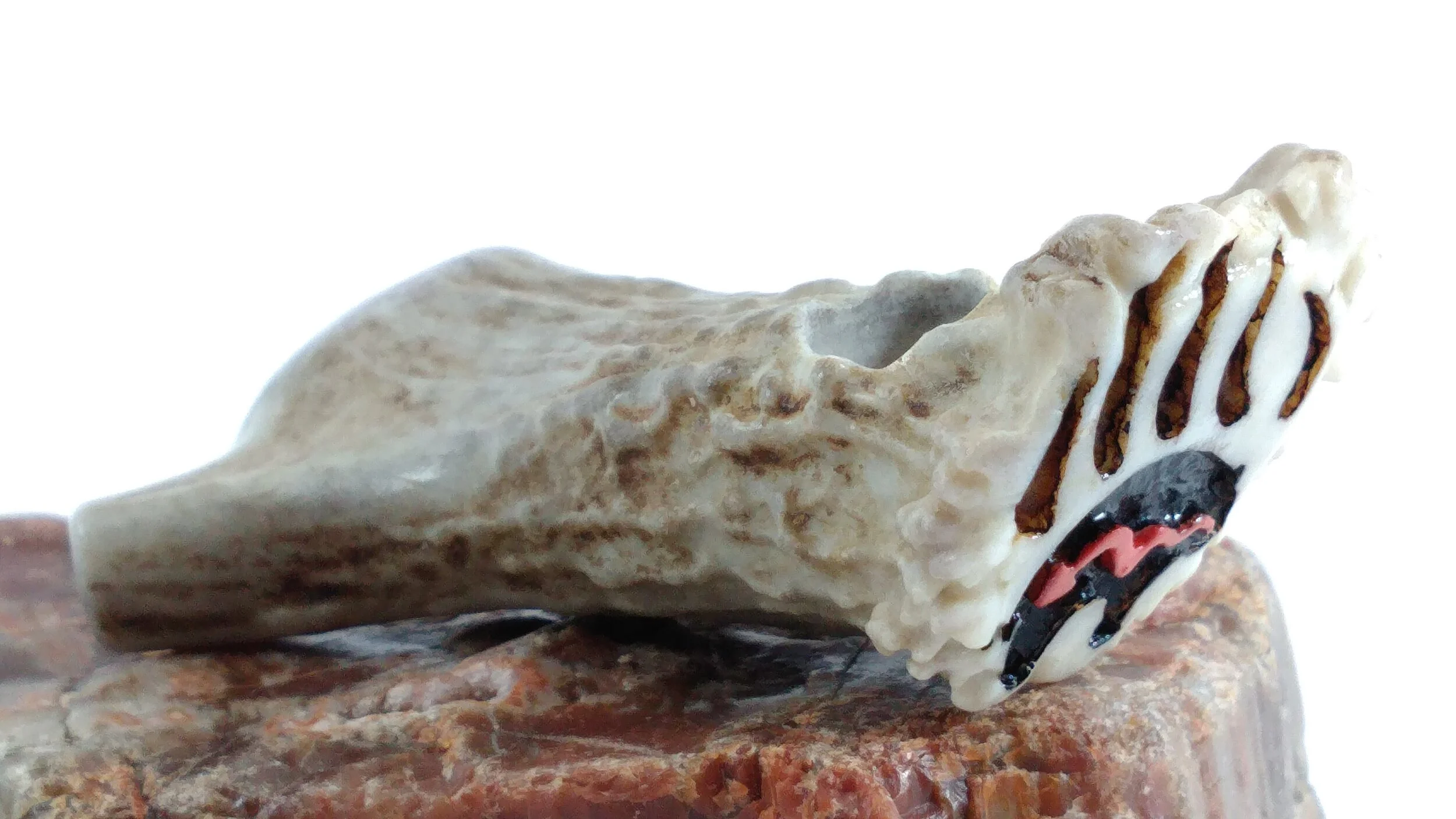 One of a Kind Custom Deer Antler Art Pipes with semi-precious stone ...