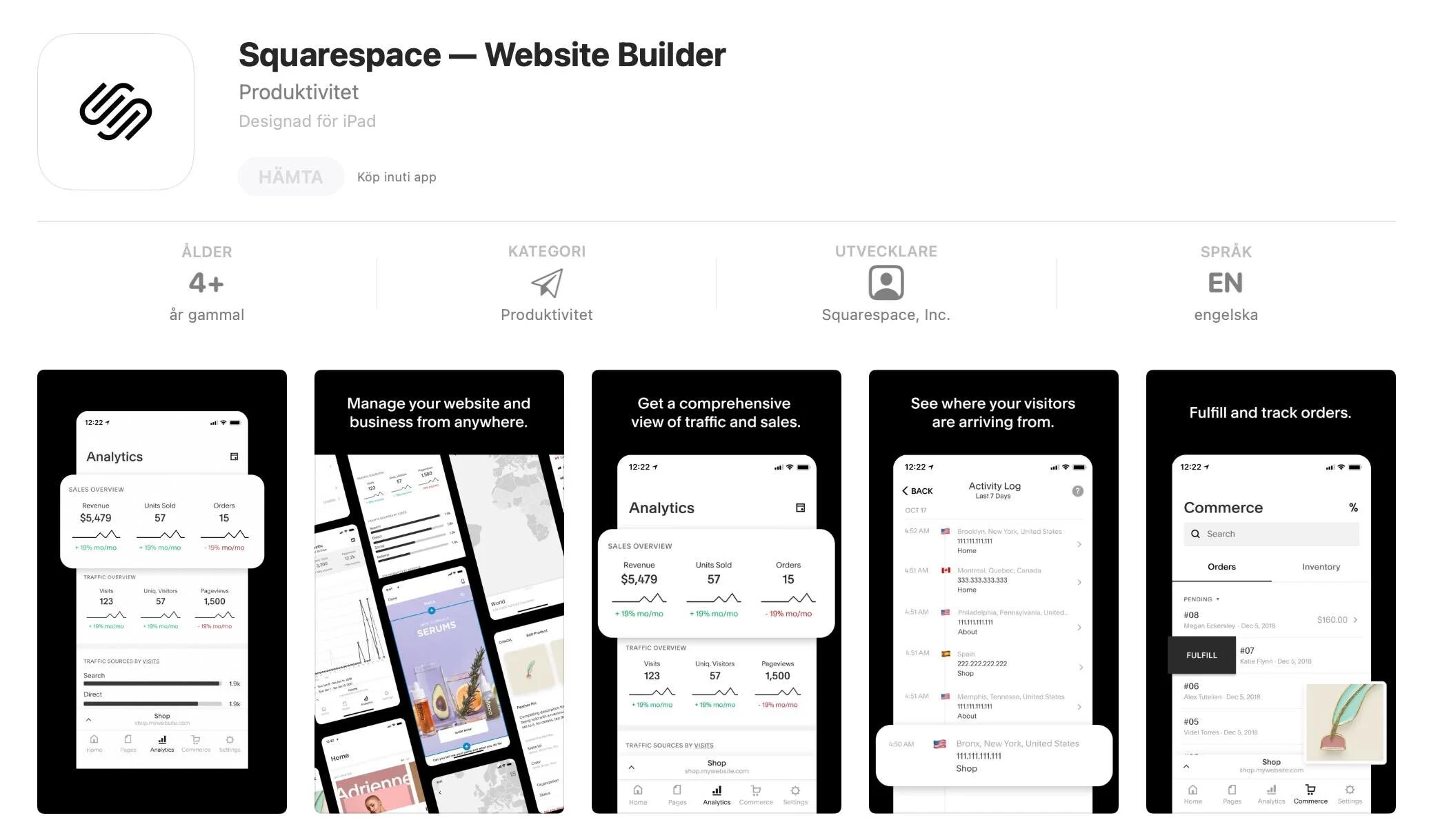 Squarespace app för både iOS och Android | Squarespace | Therese Dahlgren