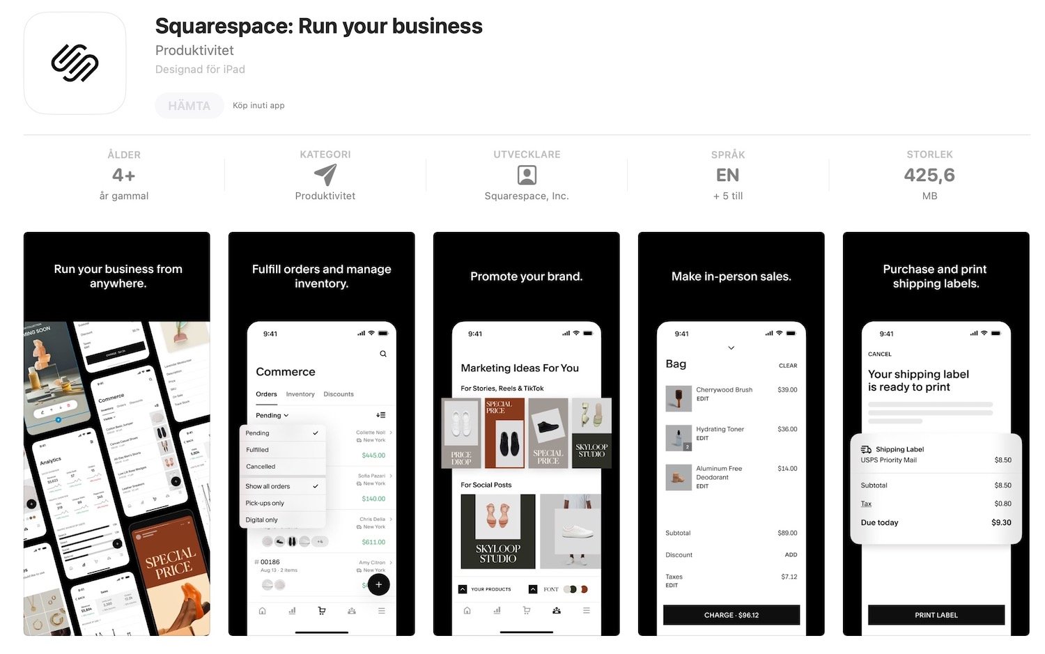 Squarespace app för både iOS och Android | Therese, Squarespace webbdesigner