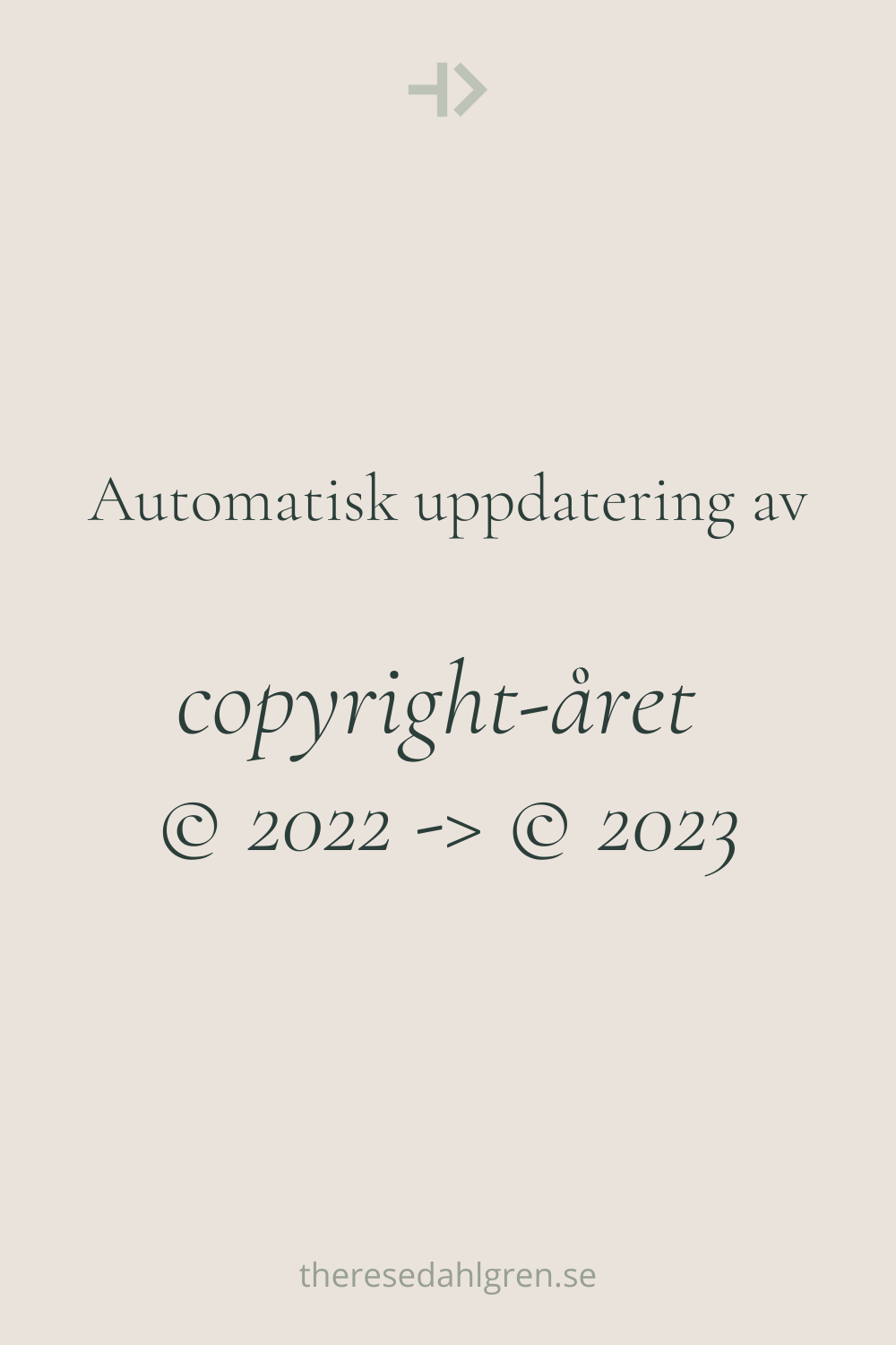 Automatisk uppdatering av copyright-året på din hemsida | Squarespace ...