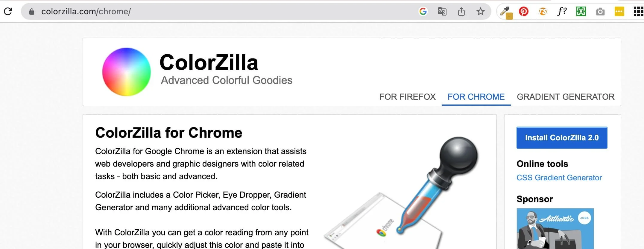 ColorZilla och andra verktyg för färger och färgkoder till hemsidan ...