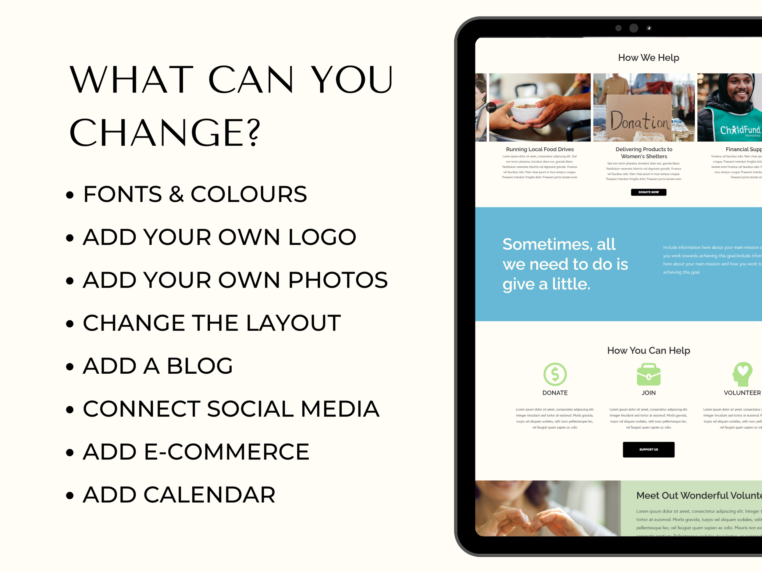 Charity & Community Squarespace Premade Website Template — Eire Web Design