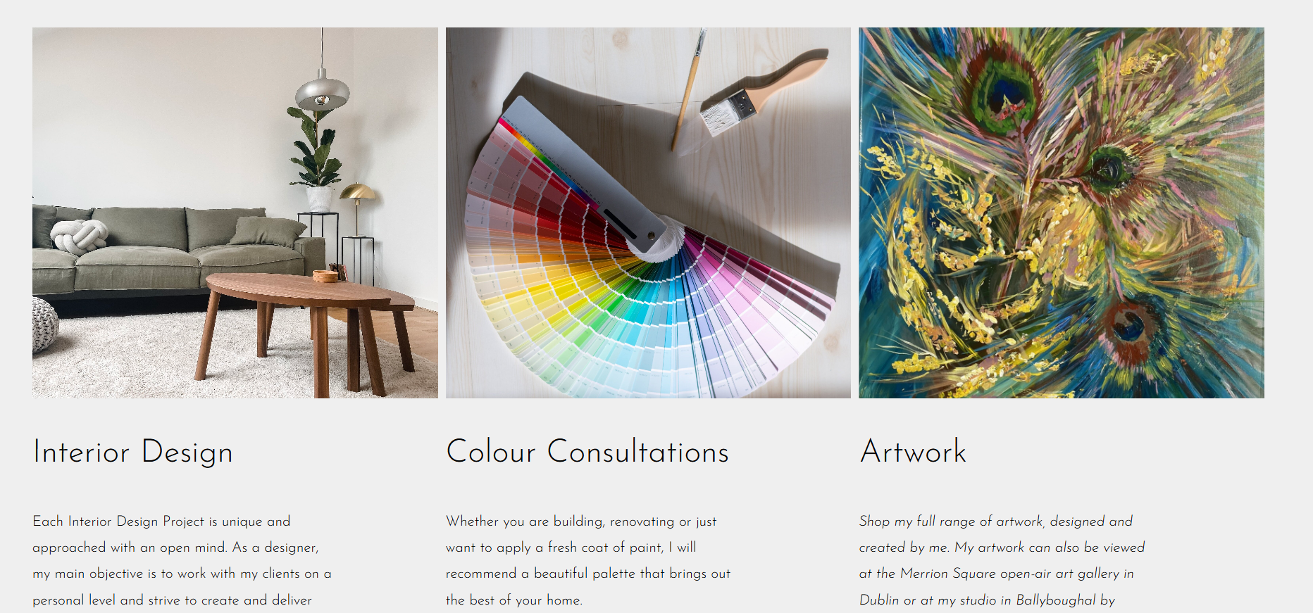 Amy Cooney - Colour & Art — Eire Web Design
