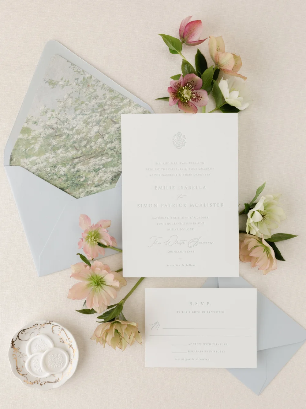 Letterpress Wedding Invitations by Betty Lu Paperie