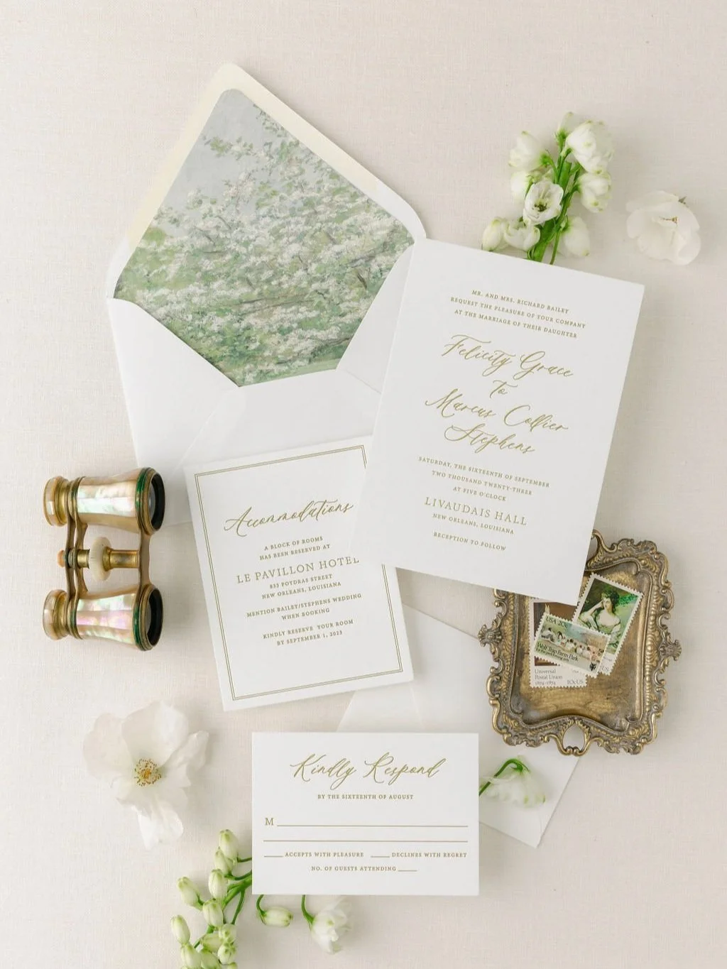 Letterpress Wedding Invitations by Betty Lu Paperie