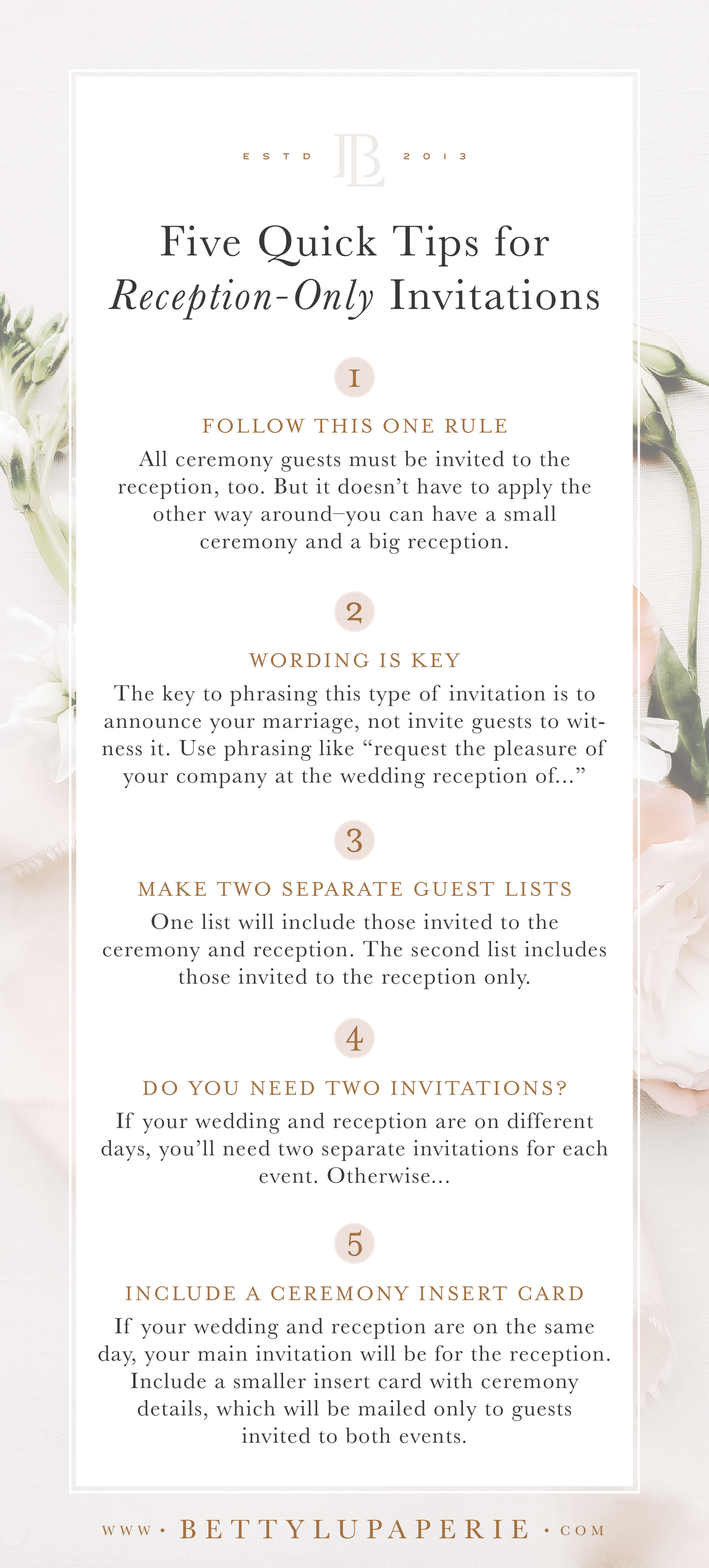 Reception Invitation Wording after Private Wedding Ceremony — Betty Lu ...