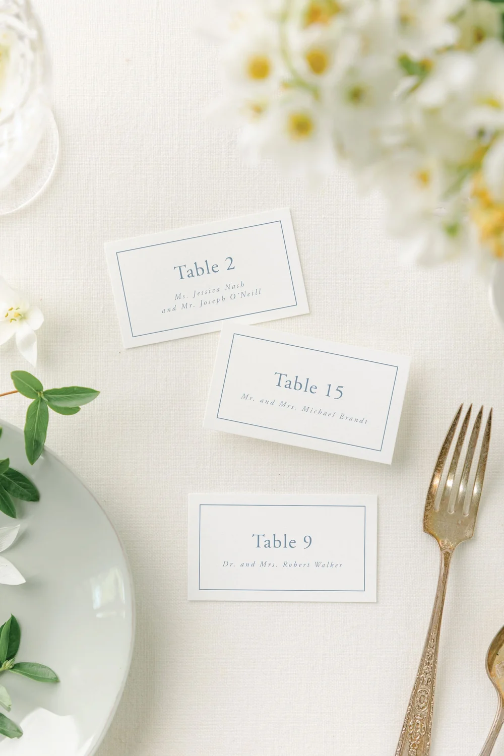 Wedding Table Number Cards