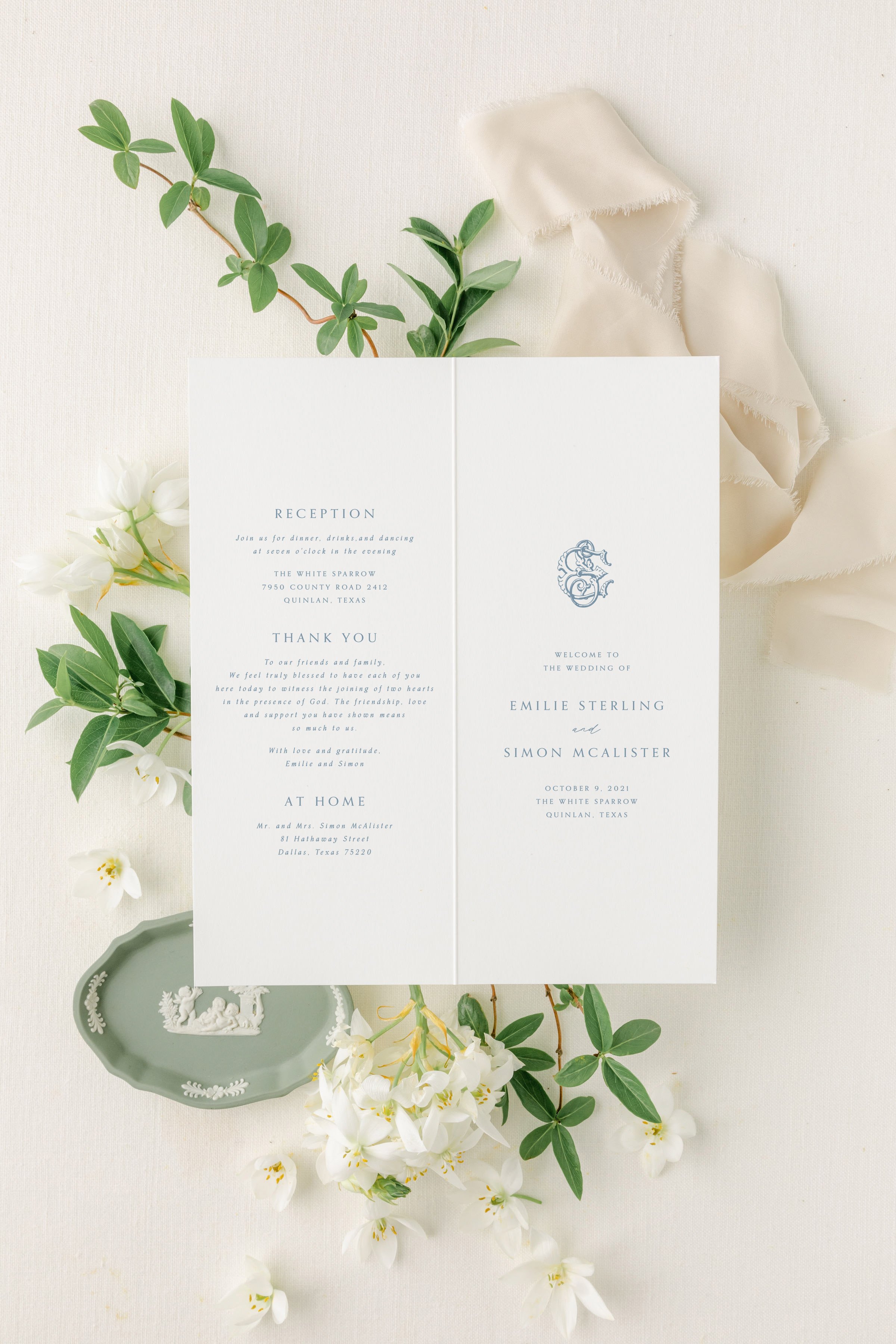 Letterpress Wedding Invitations with Custom Monogram — Betty Lu Paperie