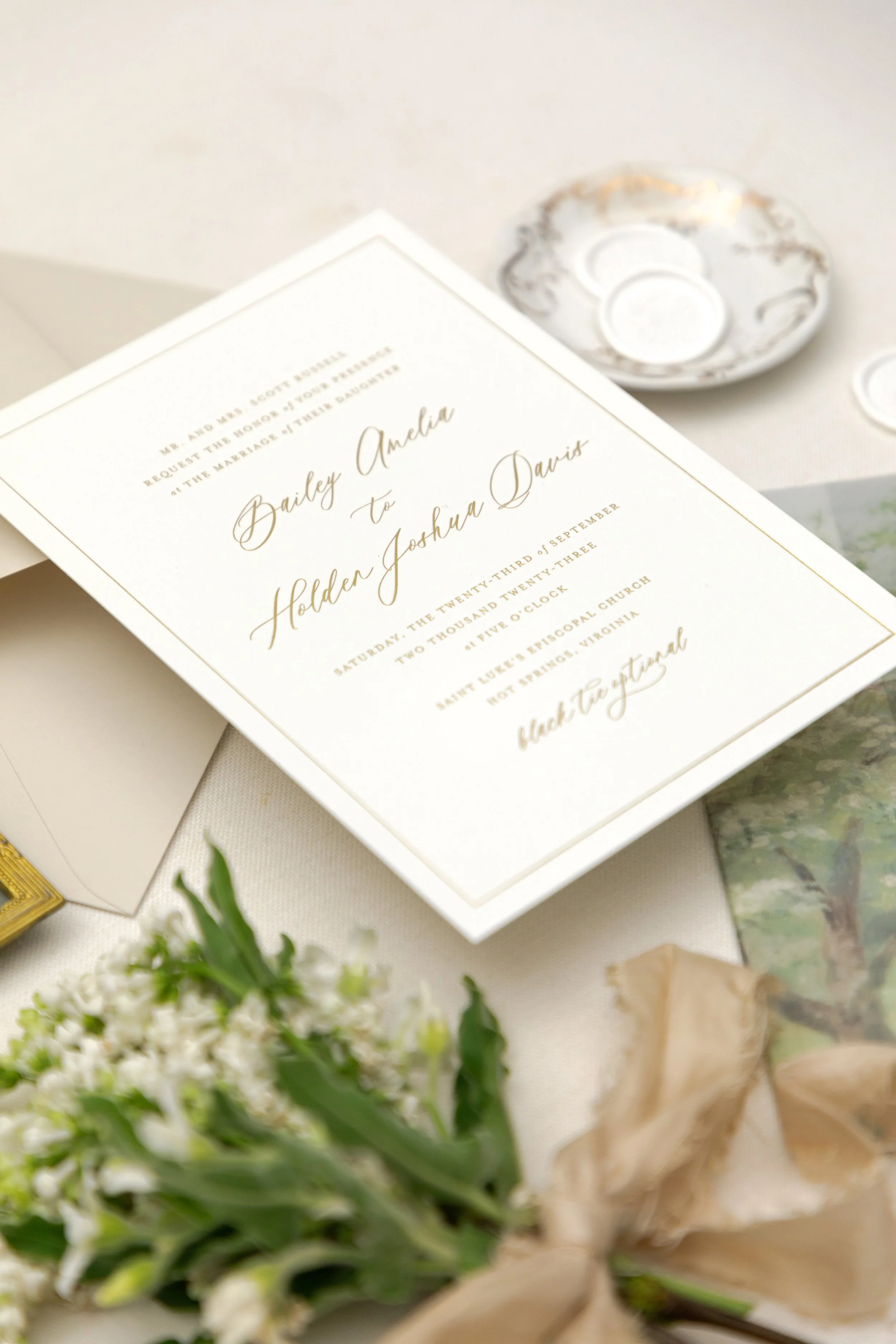 Sophia | Wedding Invitation with RSVP Set — Betty Lu Paperie