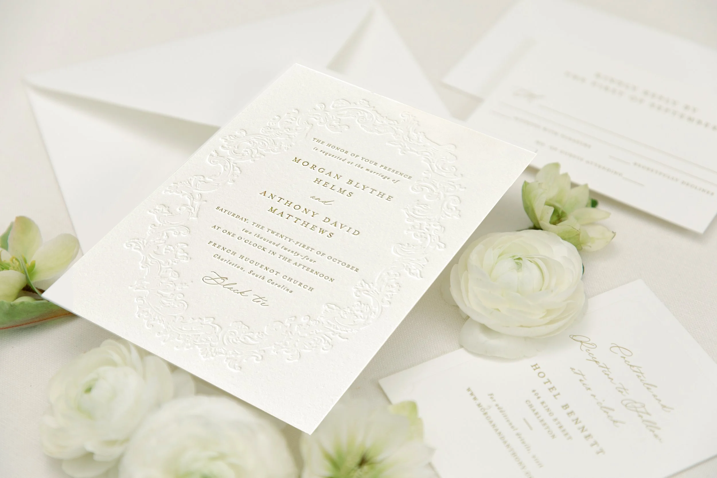 Letterpress Wedding Invitations by Betty Lu Paperie