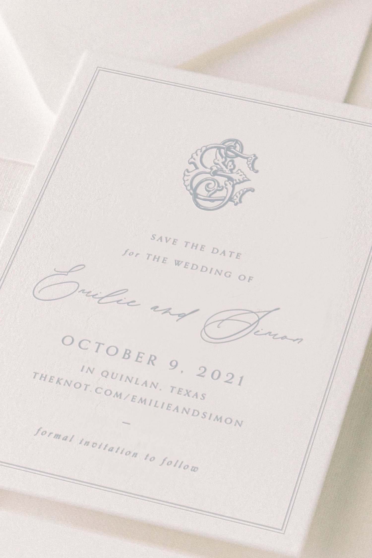 Letterpress Wedding Invitations with Custom Monogram — Betty Lu Paperie