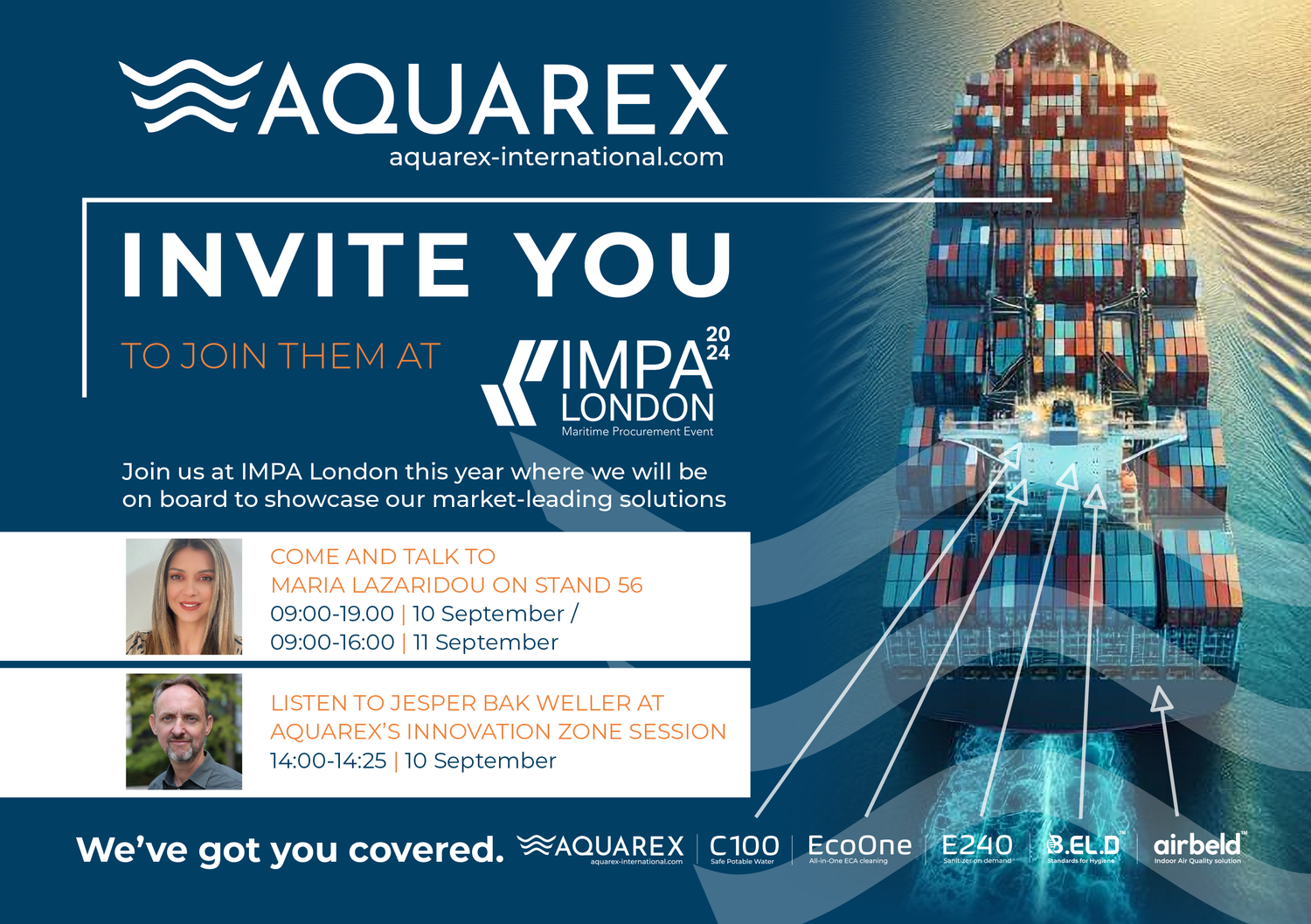 Your invitation to visit Aquarex at IMPA London 2024 — AQUAREX ...