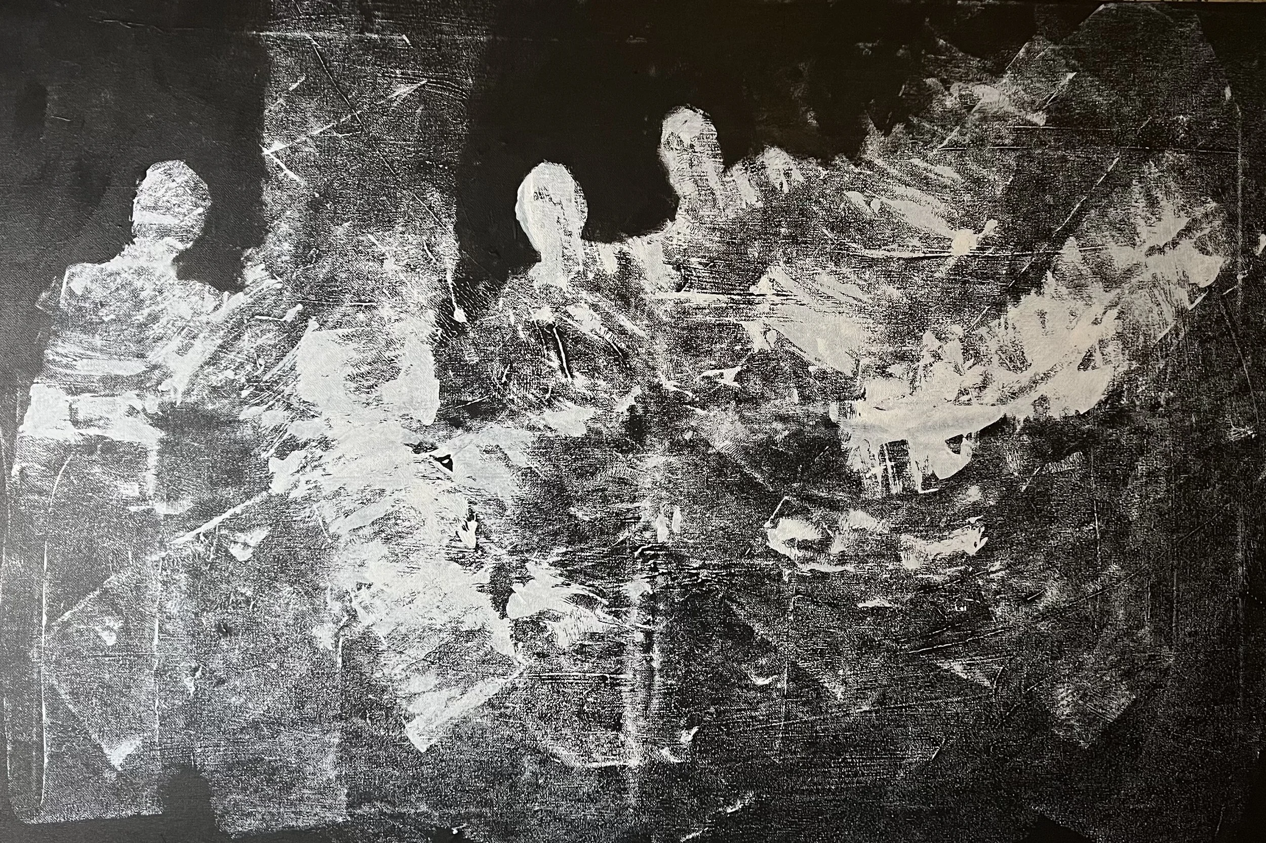 Paintings by Chris Butler- Abstract Figures in Time