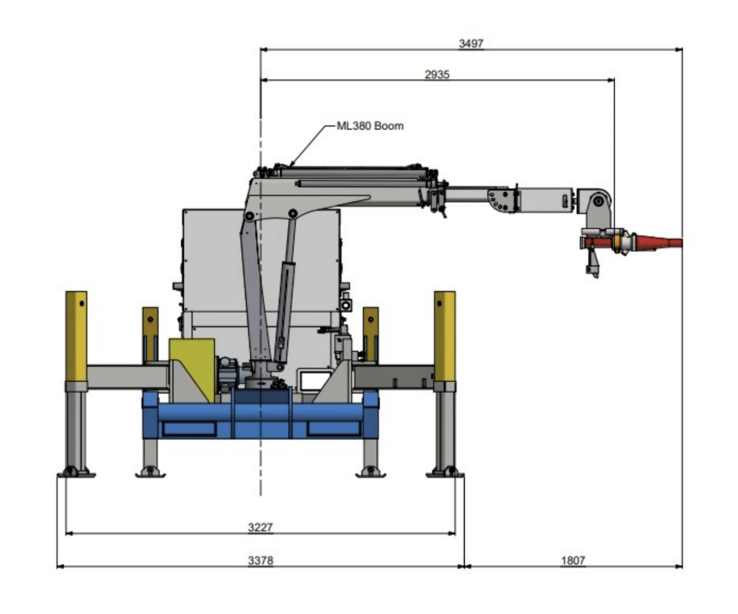 Skid Mounted Shotcrete Boom — ELQUIP