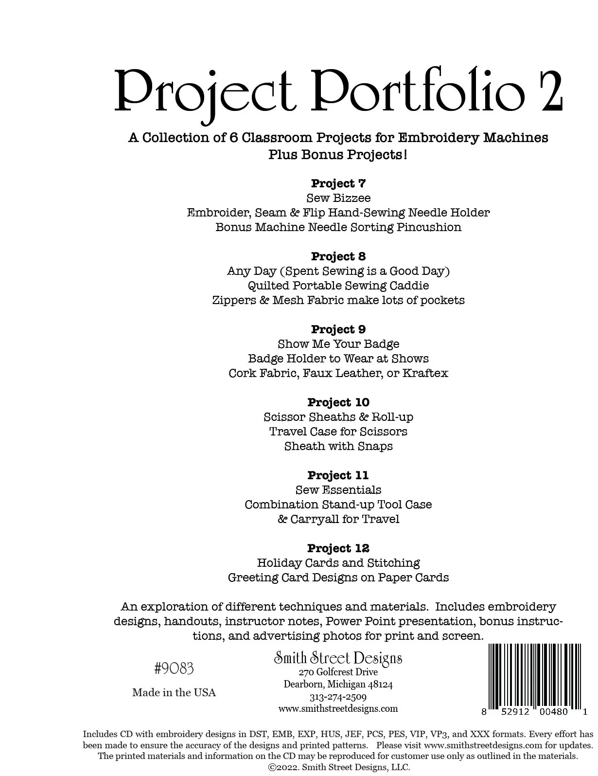 Project Portfolio 2 — Smith Street Designs