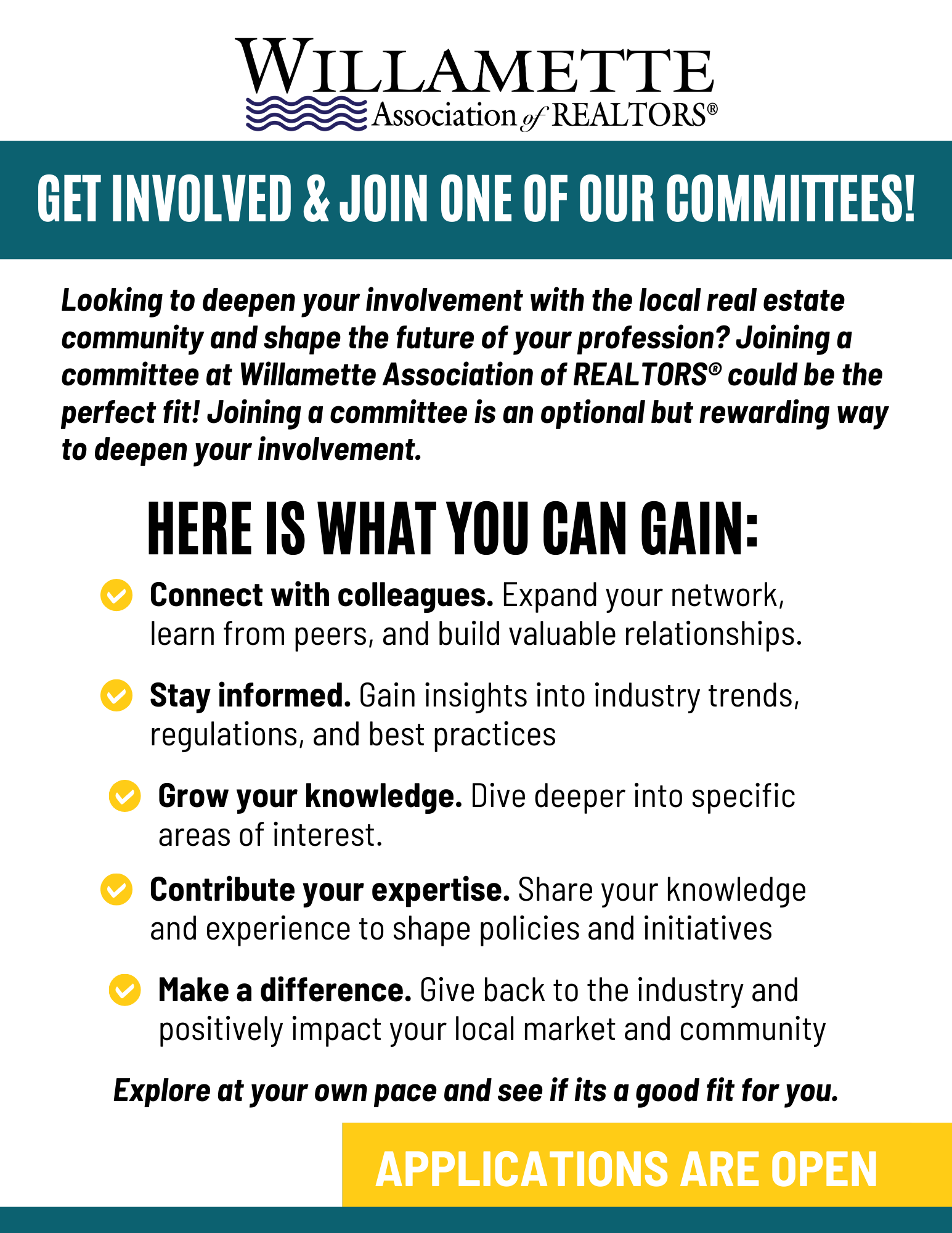 Volunteer or Sponsor — Willamette Association of REALTORS®