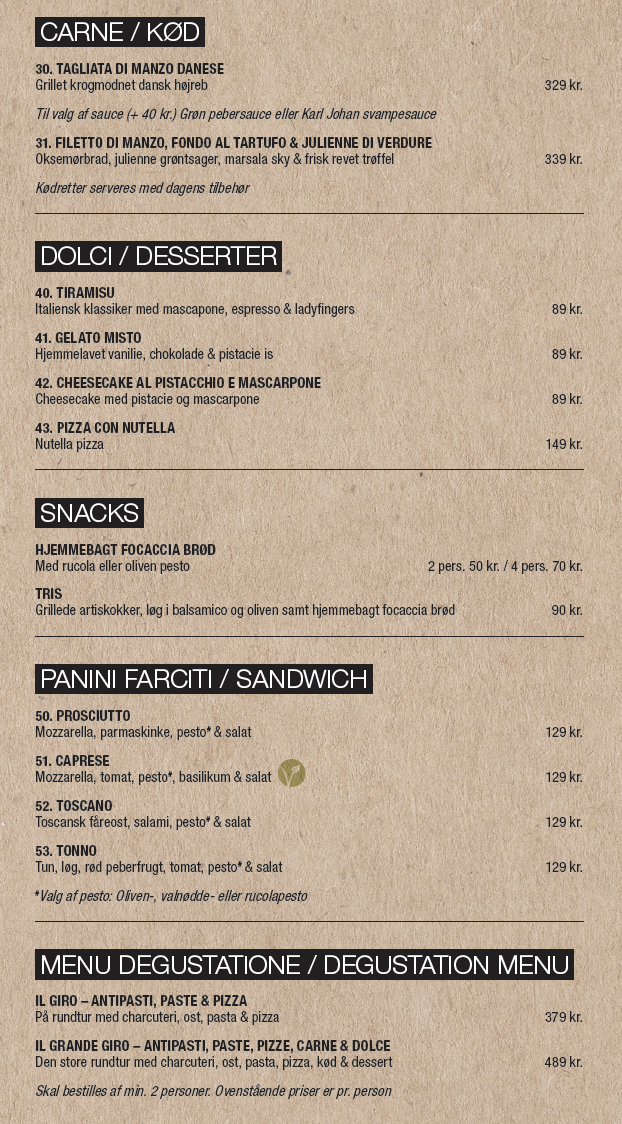 Menu 1 — Enzo & C