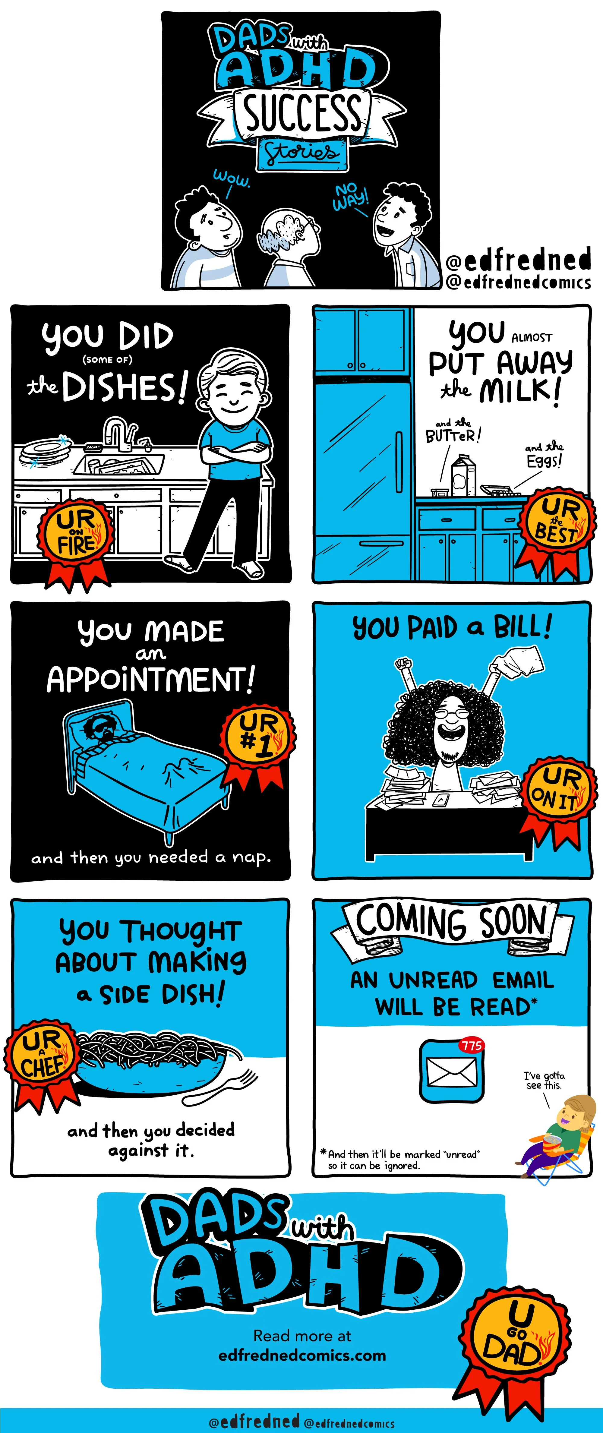 Dads with ADHD — Edfredned Comics
