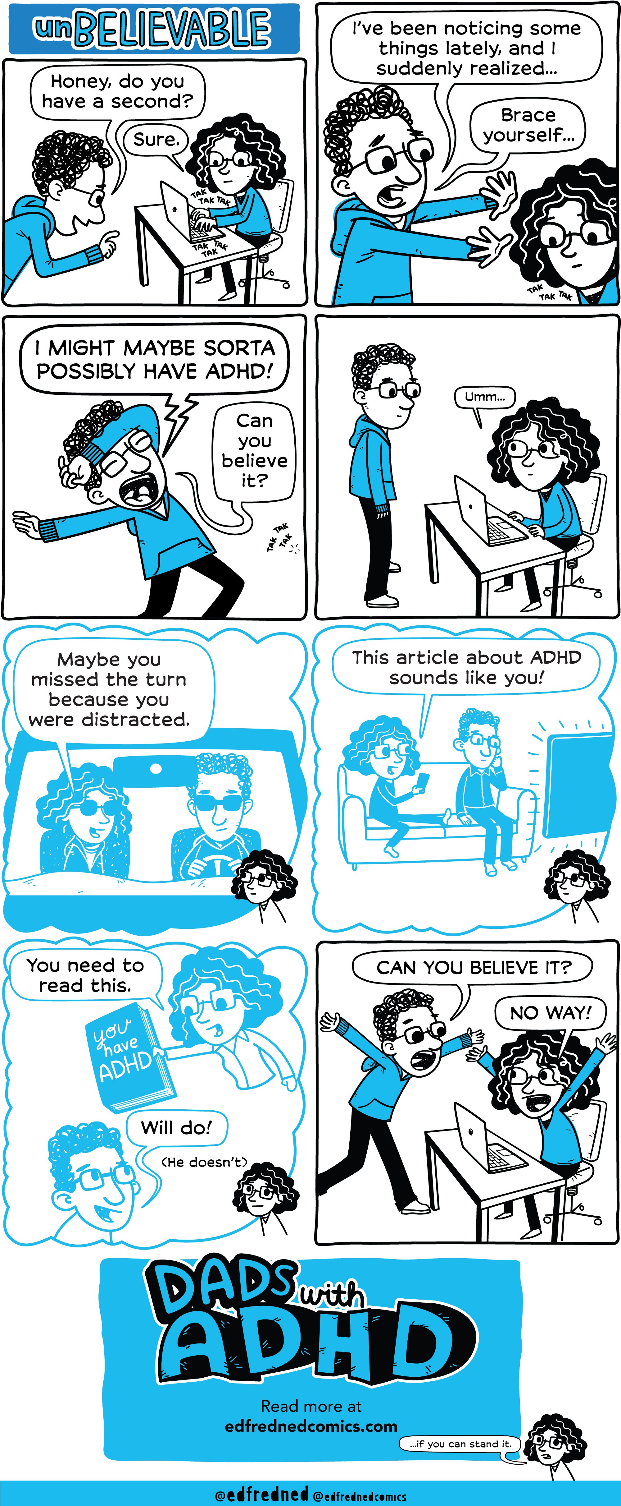 Dads with ADHD — Edfredned Comics