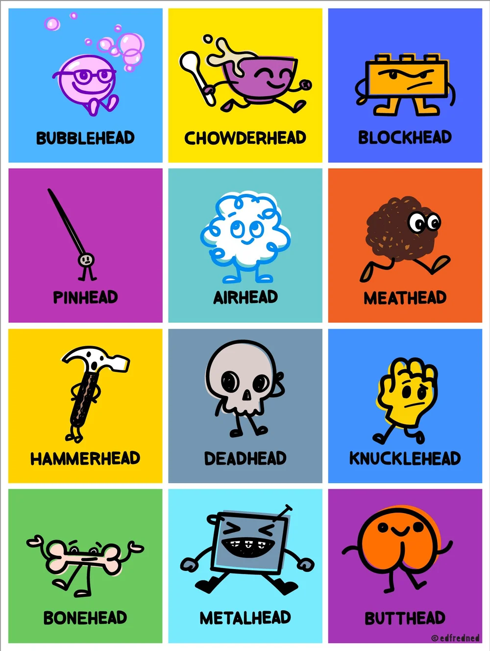 Get A Head Poster — Edfredned Comics