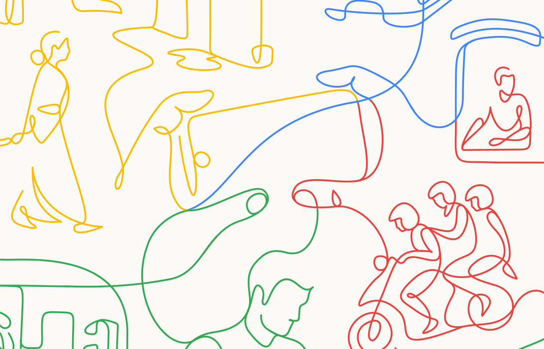 Minimal Line Art Collage for Google I/O — Loooop Studio
