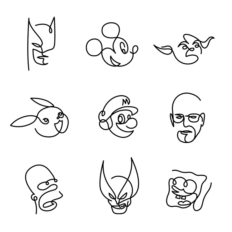 Line art animation examples (logos, icons, drawings...) — Loooop Studio