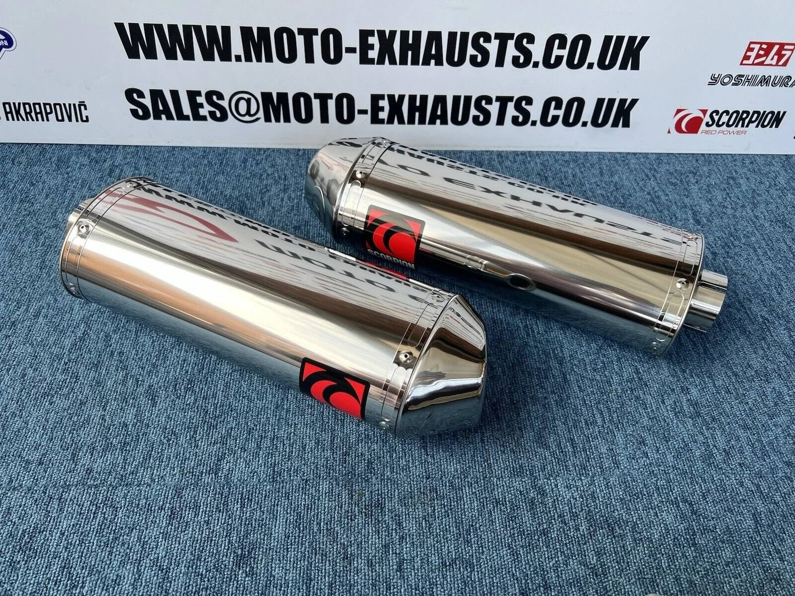 Scorpion Factory Exhaust - Yamaha YZF-R1 - Pair of stainless oval ...
