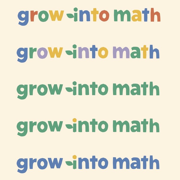 Grow Into Math branding — Myriam Van Neste