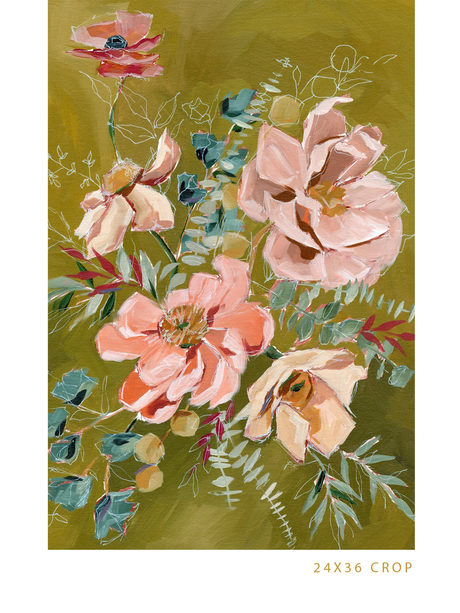 "Day 21" Floral Canvas Print — Annie Quigley Art